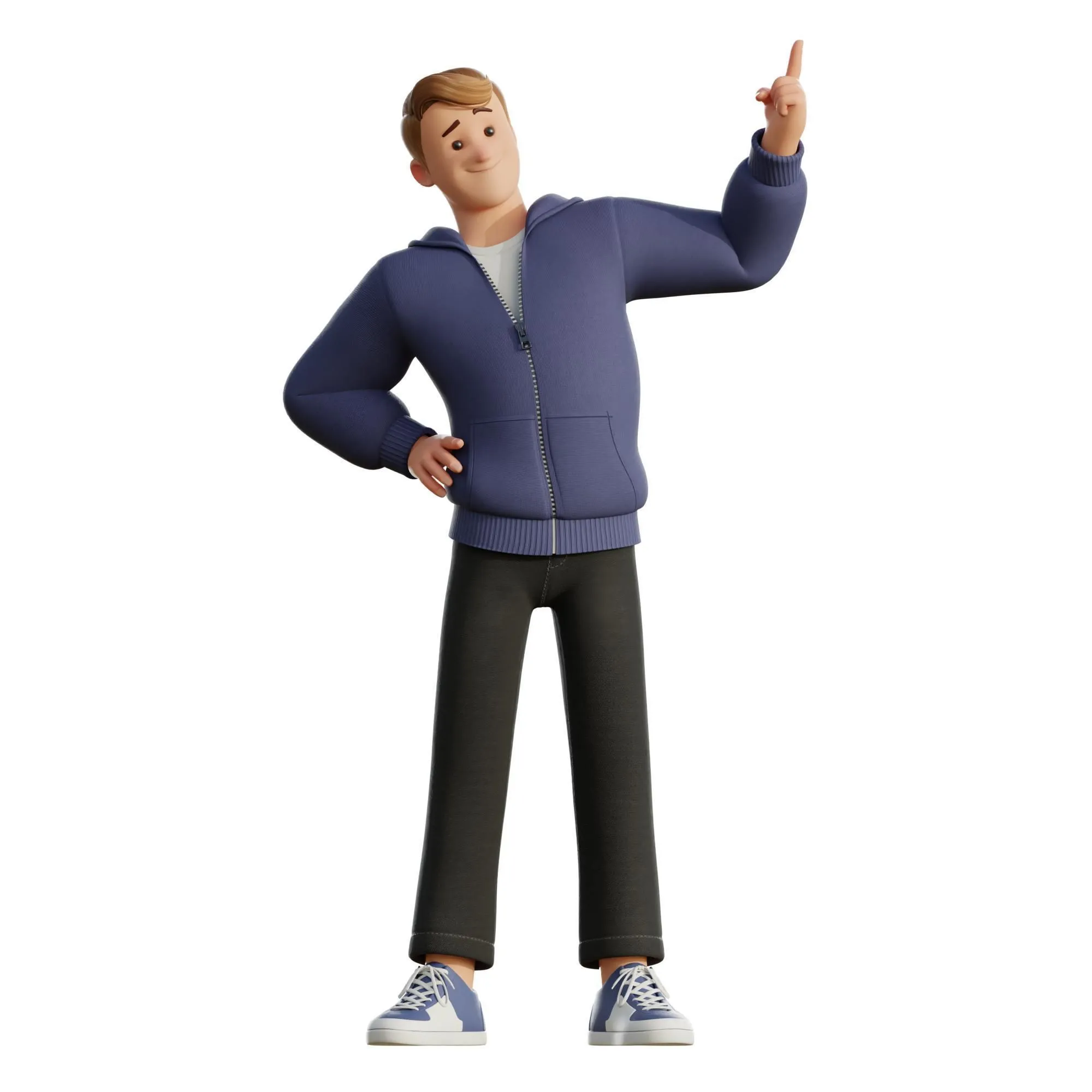Cartoon Man Illustration – 3D Character Model | ThreeDee