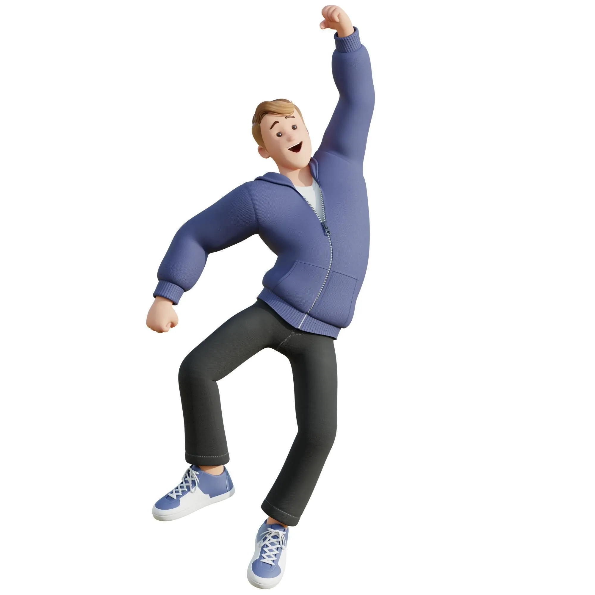 Cartoon Man Illustration – 3D Character Model | ThreeDee