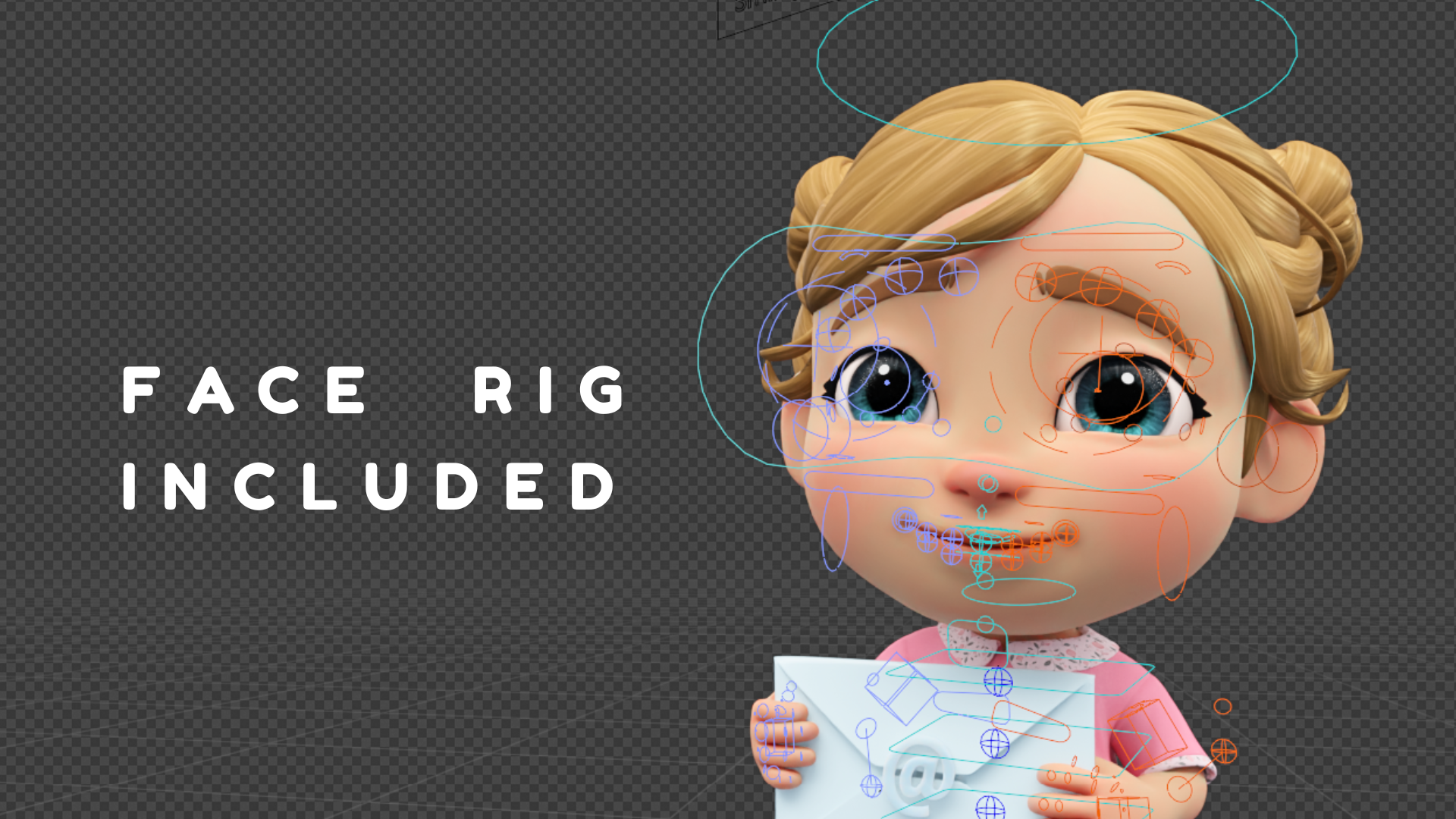 Cartoon Baby Girl – Rigged 3D Character Model | ThreeDee