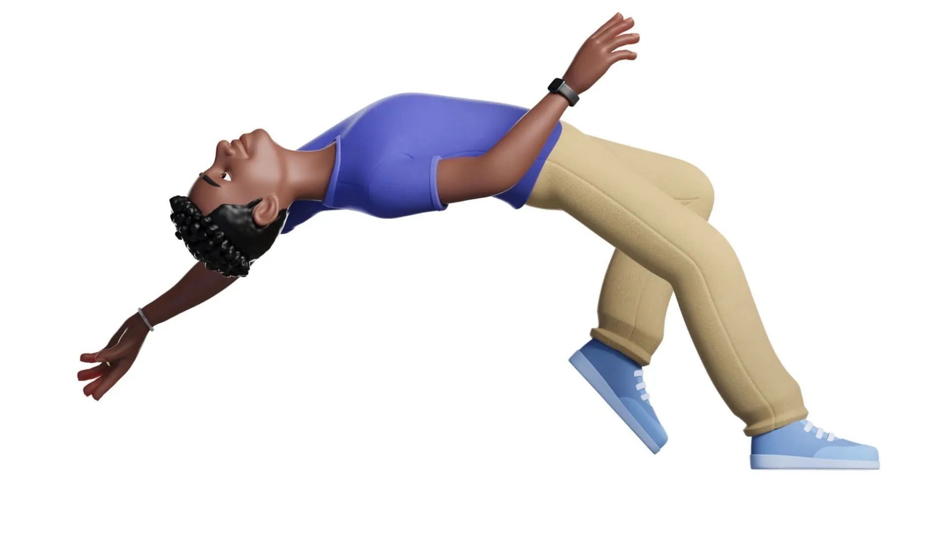 Customizable Black Man Character – 3D Character Model | ThreeDee