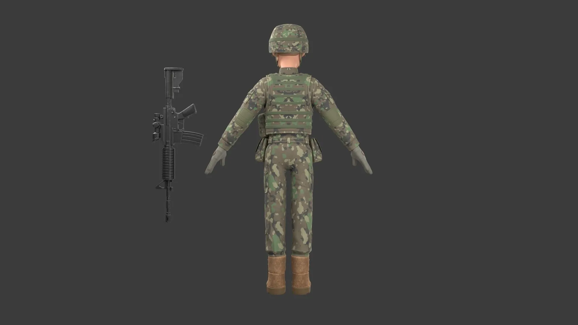 Cartoon Soldier Male Army Character – 3D Character Model | ThreeDee