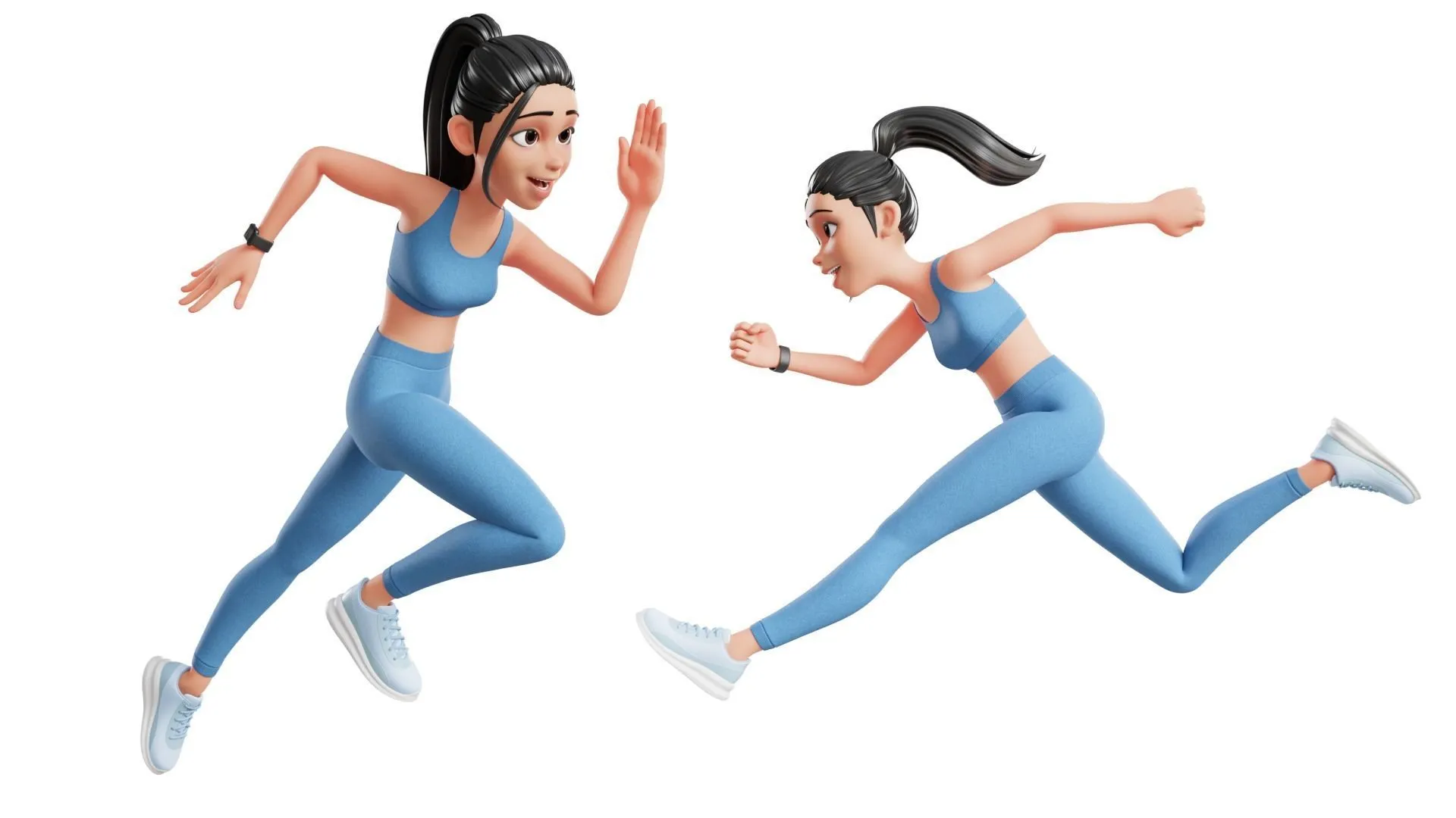 Sports Gym Fitness Woman – 3D Character Model | ThreeDee
