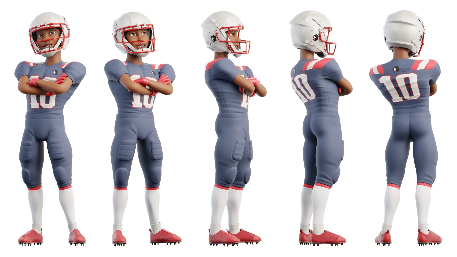 Cartoon NFL Sport Player – 3D Character Model | ThreeDee